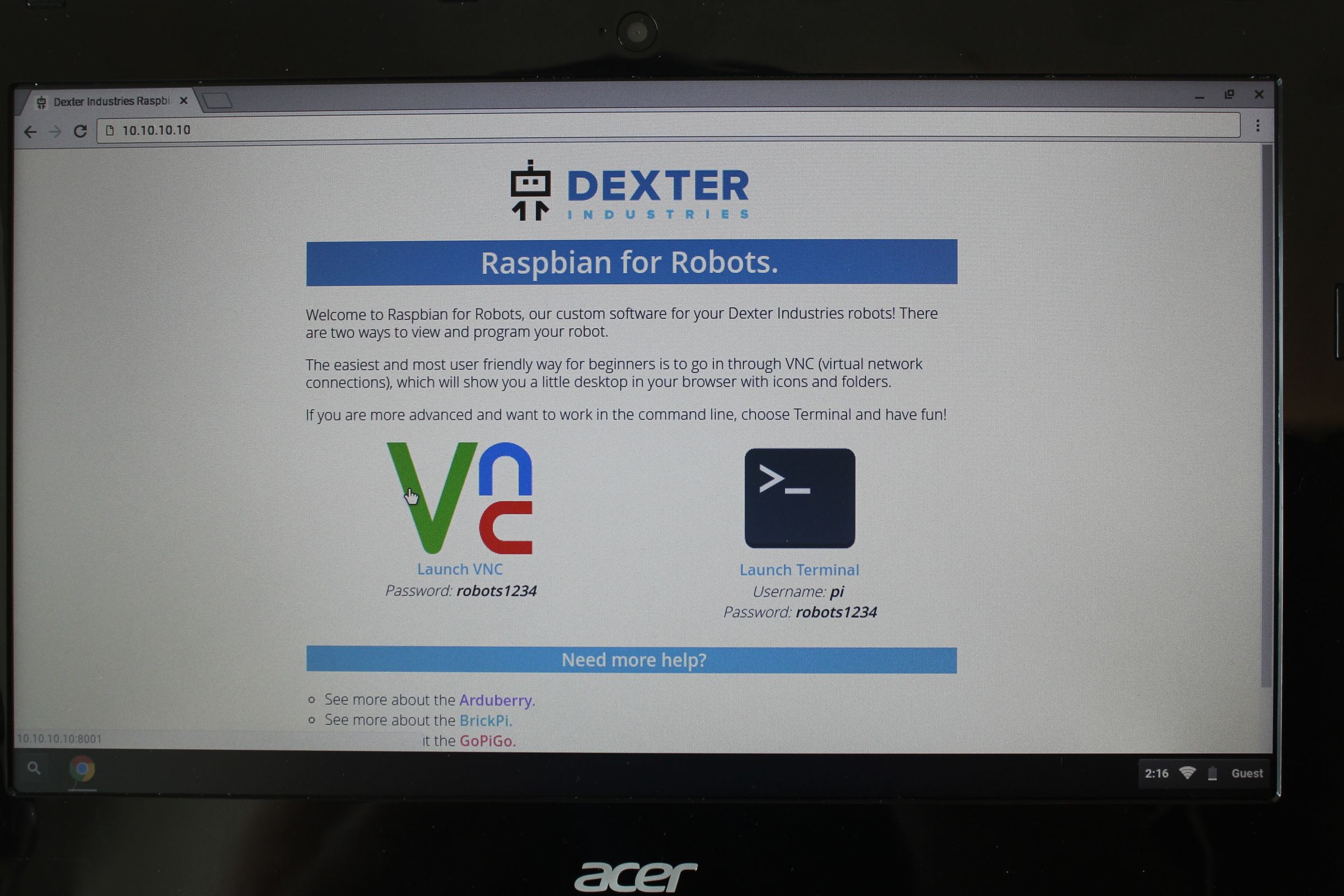 Connect to Your Raspberry Pi Robot From a Chromebook : 3 Steps (with ...
