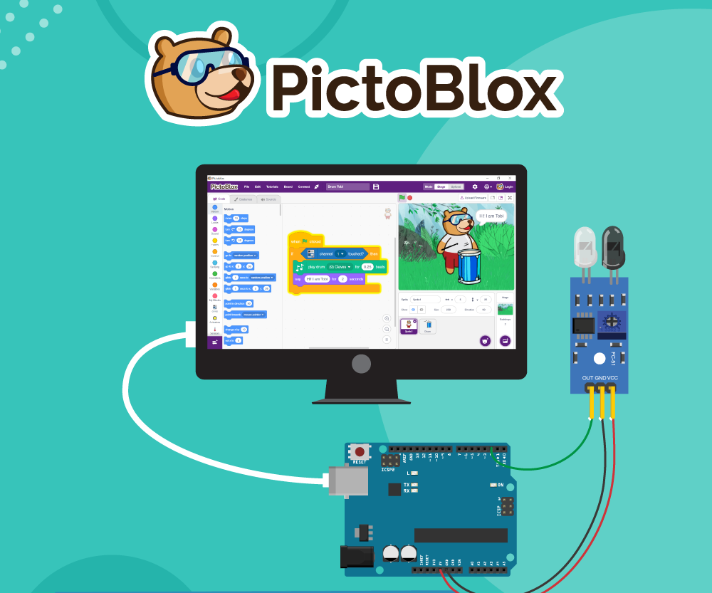 Interface Sensors To Arduino Board Using Pictoblox Scratch Blocks Based Coding Software 8 1863