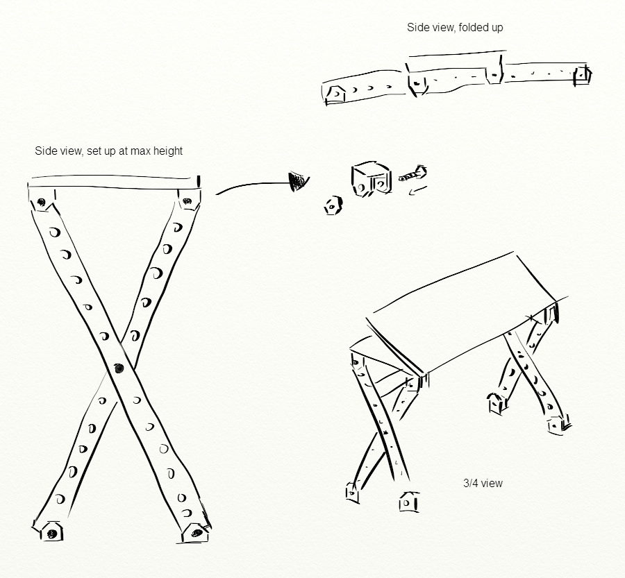 Adjustable Drafting Table With Basic Tools and Materials : 4 Steps ...