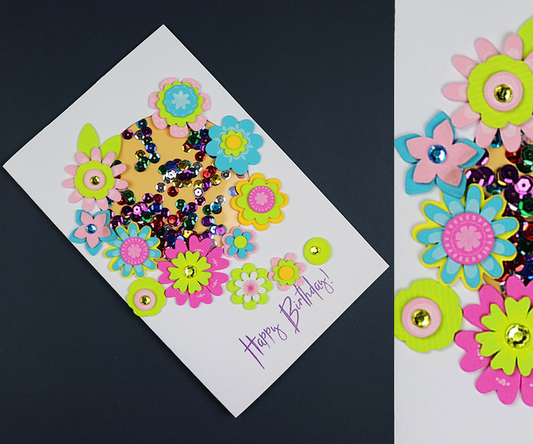 DIY Birthday Card | Beautiful Birthday Greeting Card Idea : 4 Steps ...