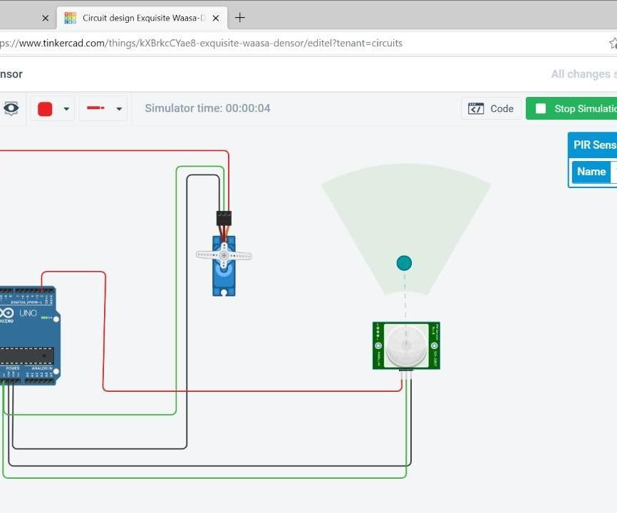 Demonstration of Automatic Door in Tinkercad : 3 Steps - Instructables