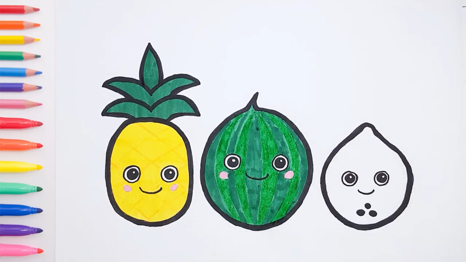Tropical Fruits Drawing
