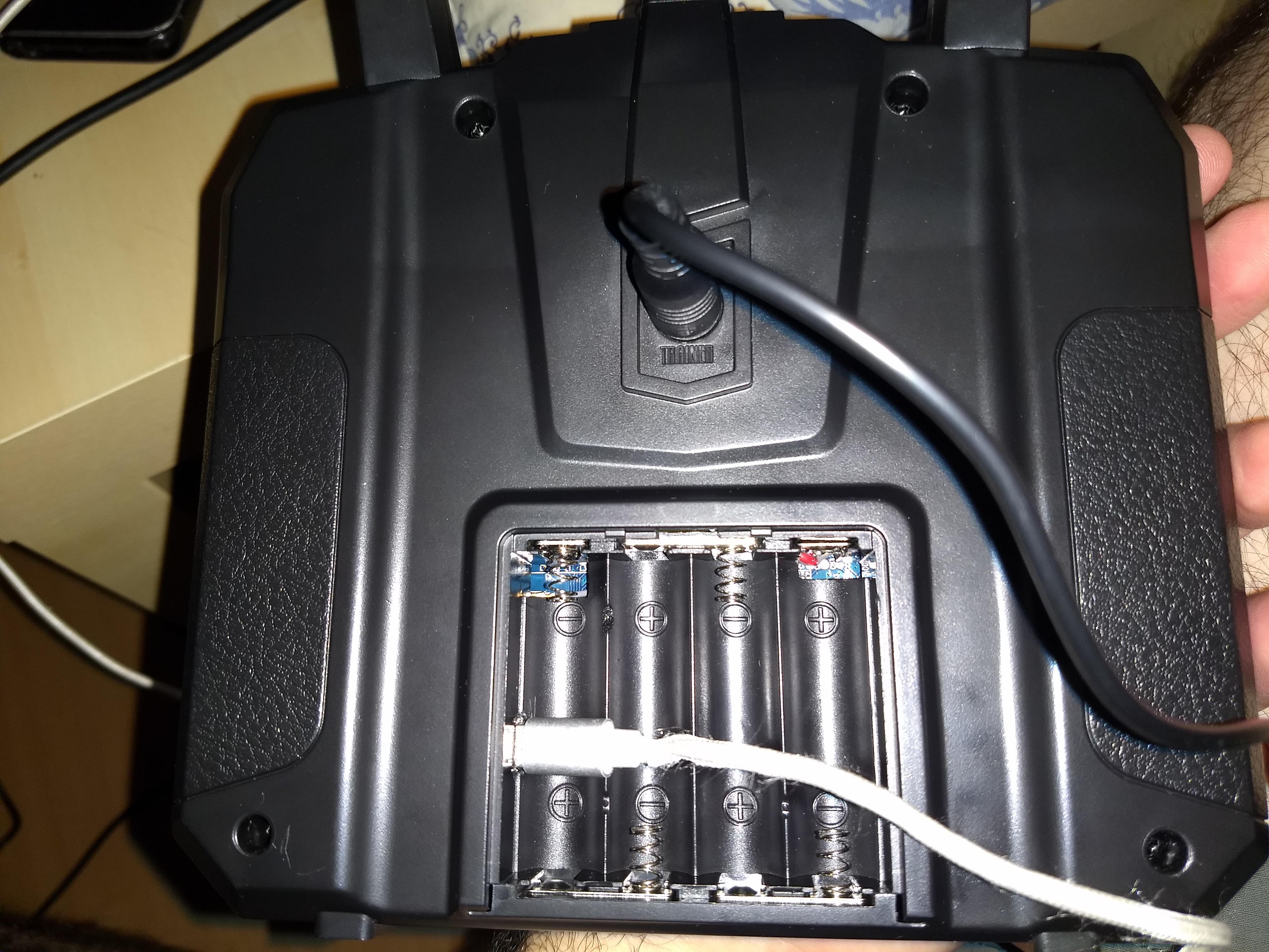 Flysky RF Transmitter Powered Via USB + Wire Signal Connection to PC ...