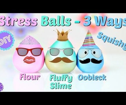 SQUISHY STRESS BALLS 3 WAYS - FLUFFY SLIME, OOBLECK & FLOUR ...