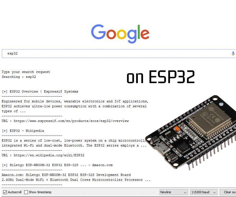 Google Search on ESP32 : 7 Steps - Instructables