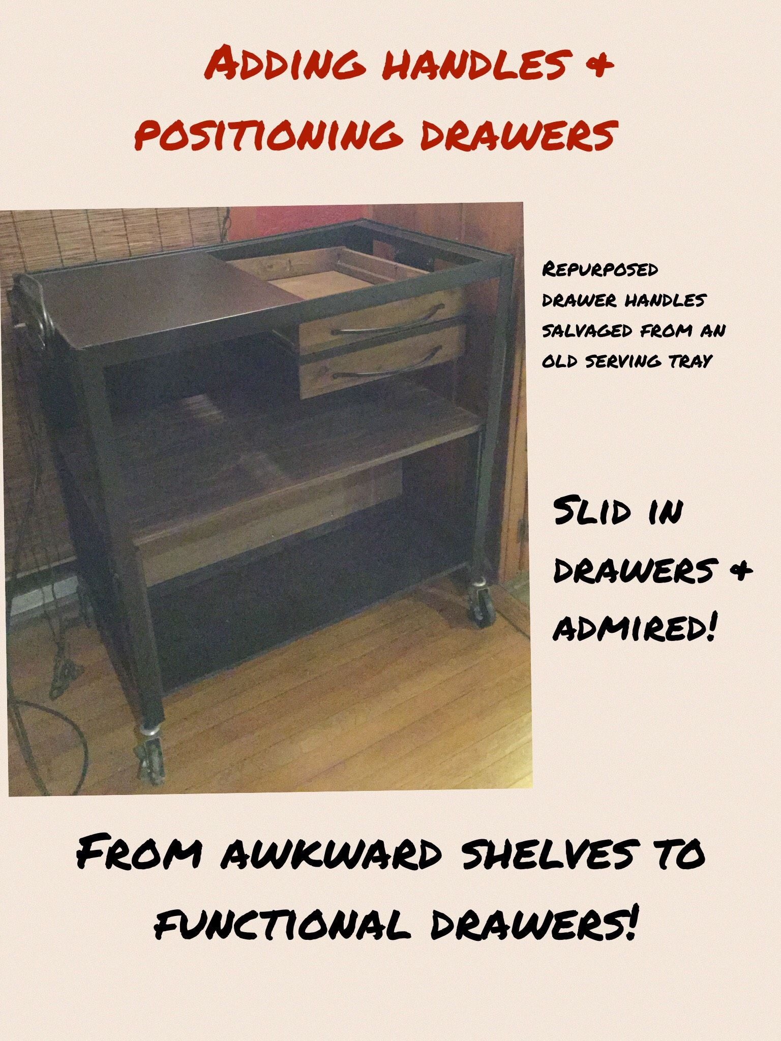 Obsolete Overhead Projector/AV Cart to Kitchen Island Storage : 6 Steps ...