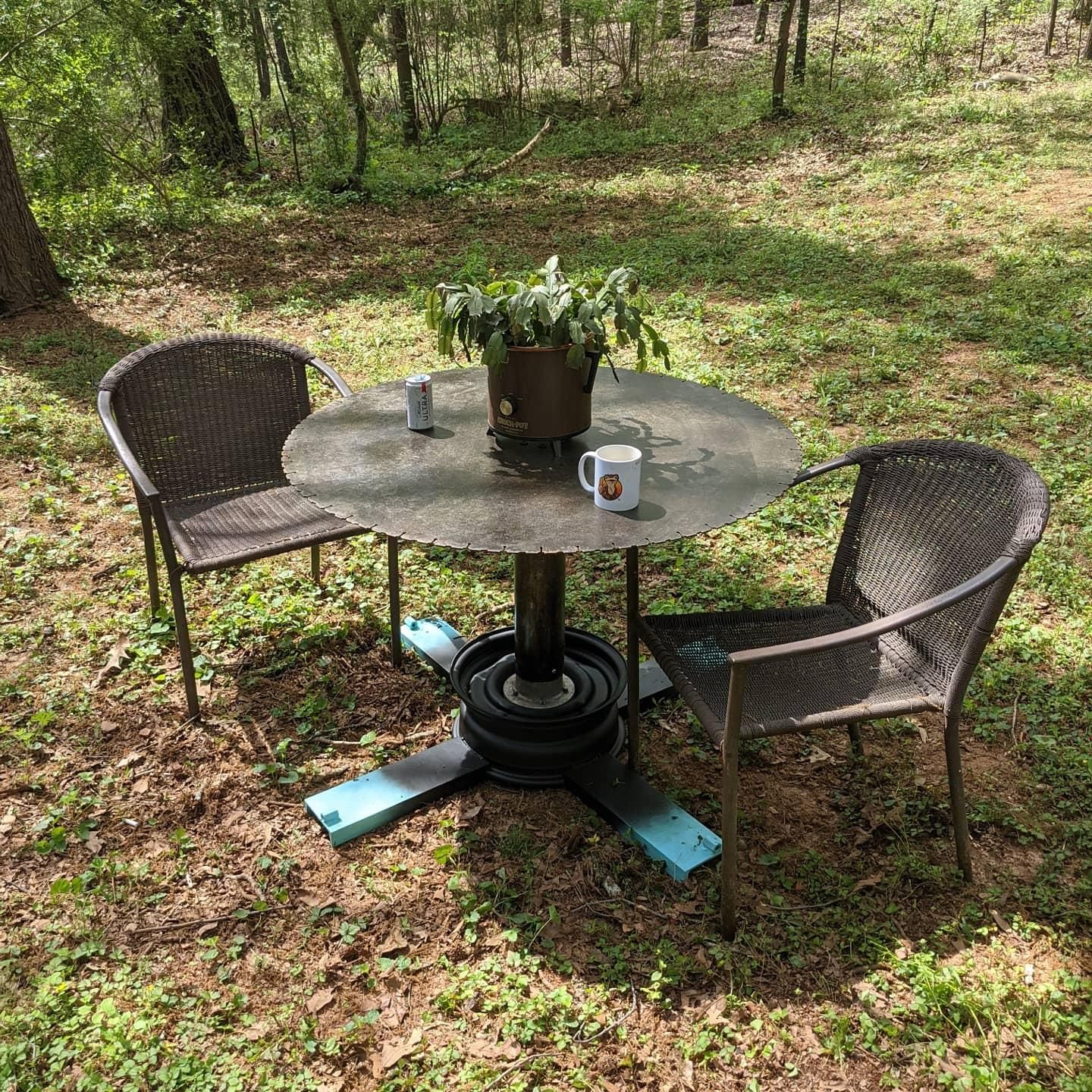 Giant Saw Blade Table! : 12 Steps (with Pictures) - Instructables