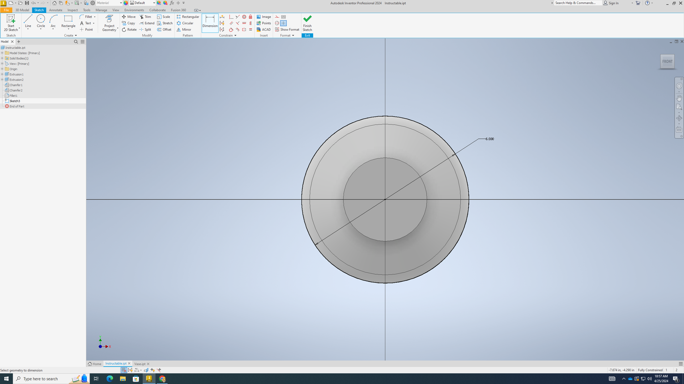 Simpe Vase for Flowers Made With Autodesk Inventor : 12 Steps ...