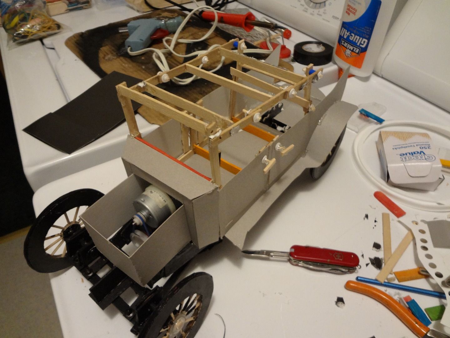 Classic Convertible Cardboard Electric Car. : 16 Steps (with Pictures ...