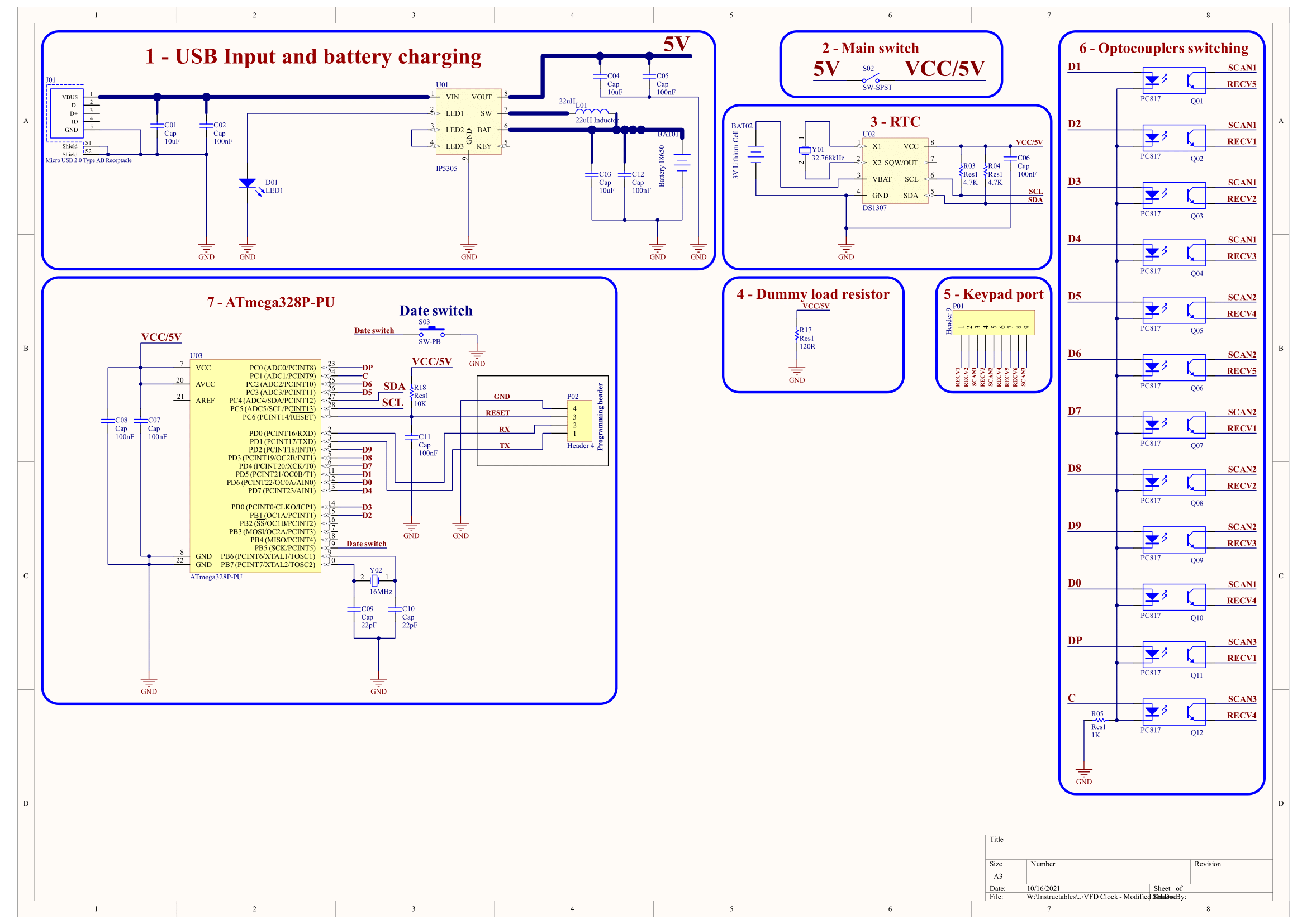 Turn a VFD 1970s Calculator Into a Digital Clock : 20 Steps (with ...