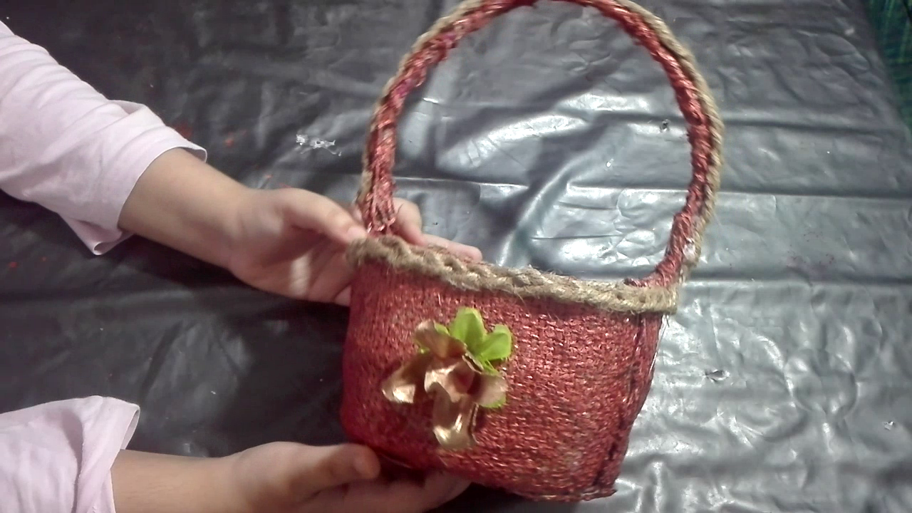 How to Make Jute Basket With Plastic Bottle|DIY Jute Basket : 9 Steps ...