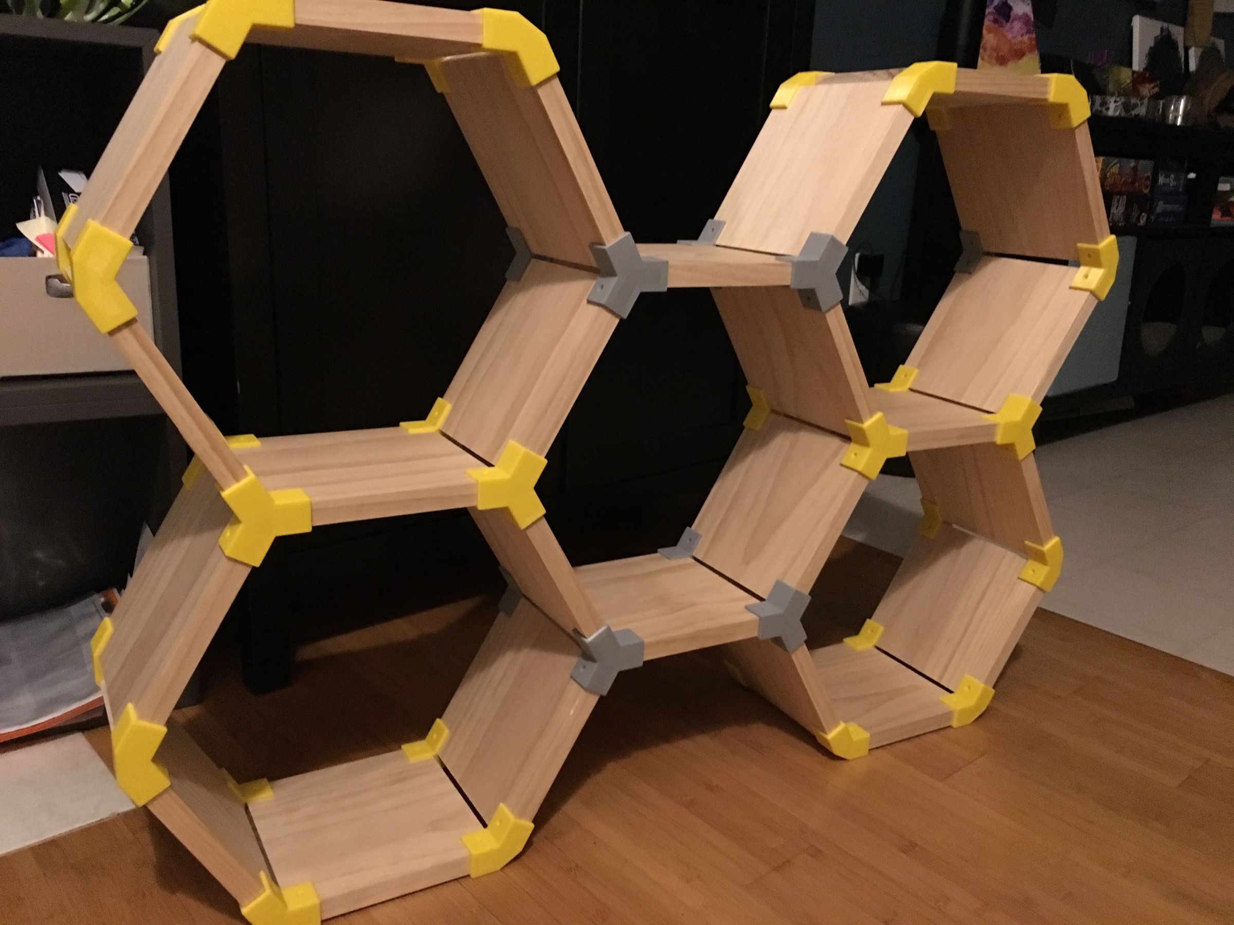 Custom Hexagon Shelves Using 3D Printing : 6 Steps (with Pictures ...