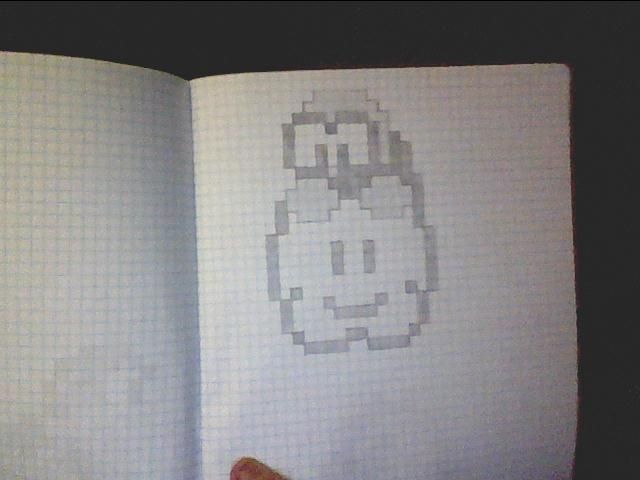 Graph Paper Art Mario
