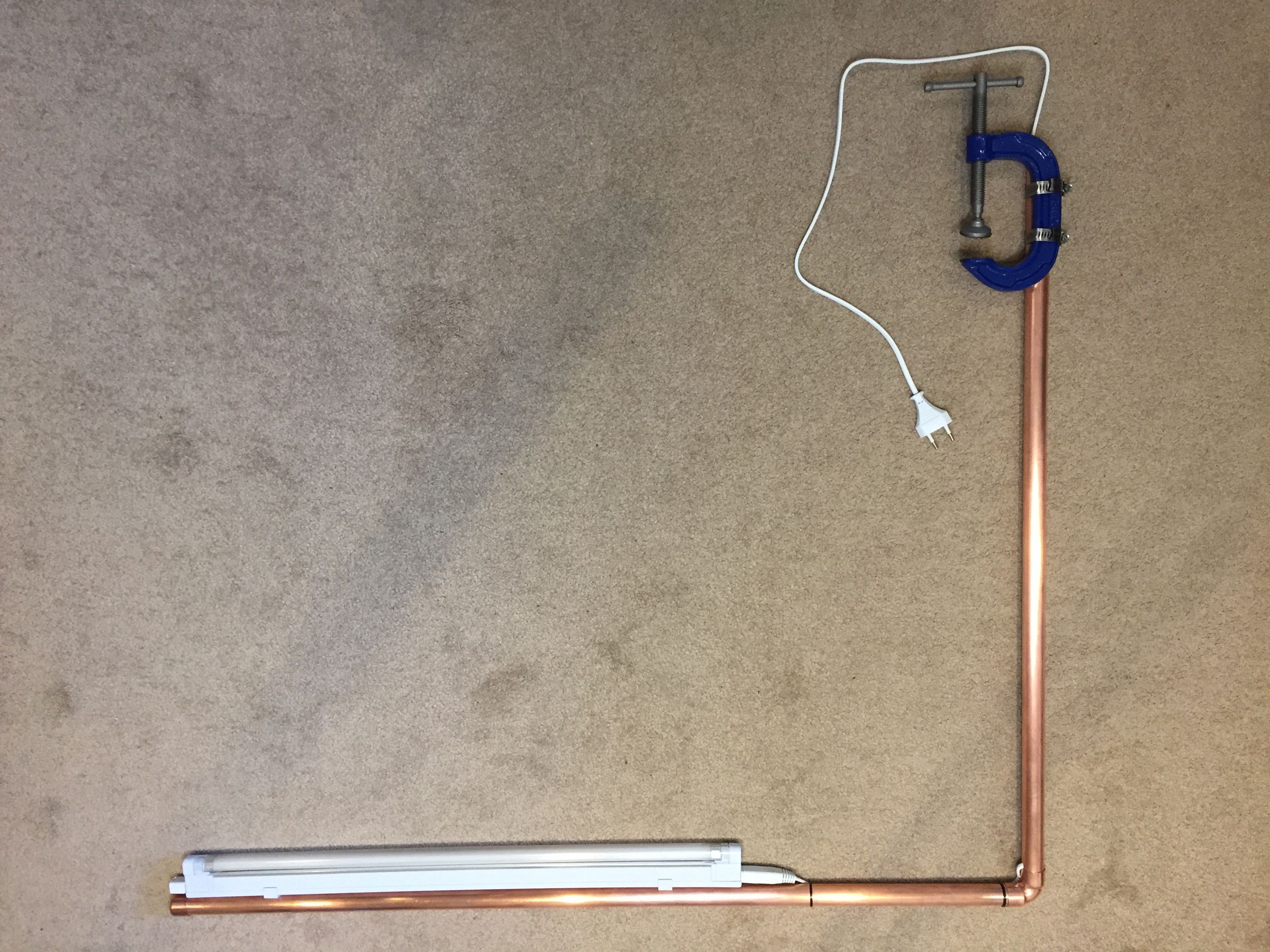 DIY Copper Overhead Desk Lamp : 7 Steps (with Pictures) - Instructables