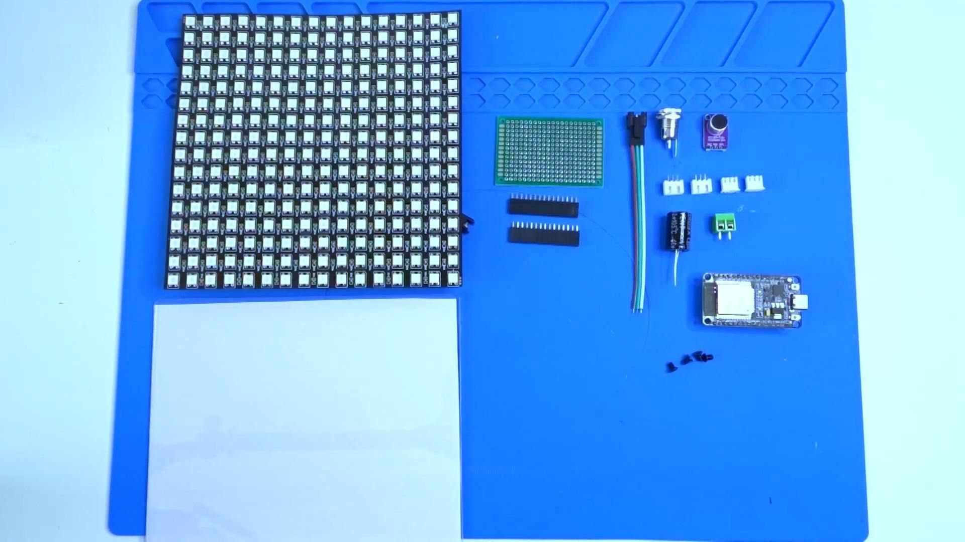 DIY WLED 16x16 LED Smart RGB Matrix Panel With ESP32 and INMP441 : 10 ...