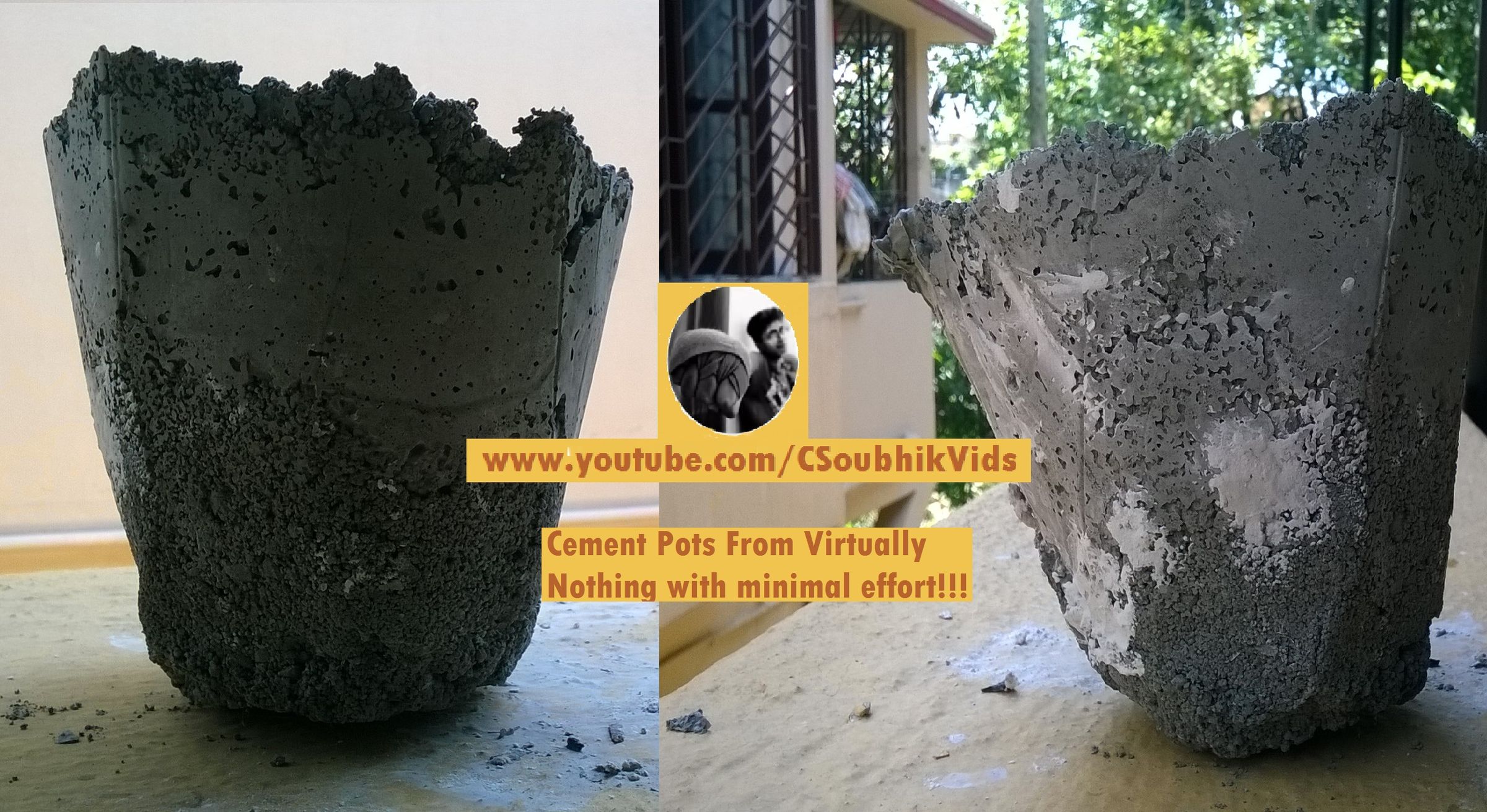 Cement Pots From Virtually Nothing!!! : 6 Steps (with Pictures ...