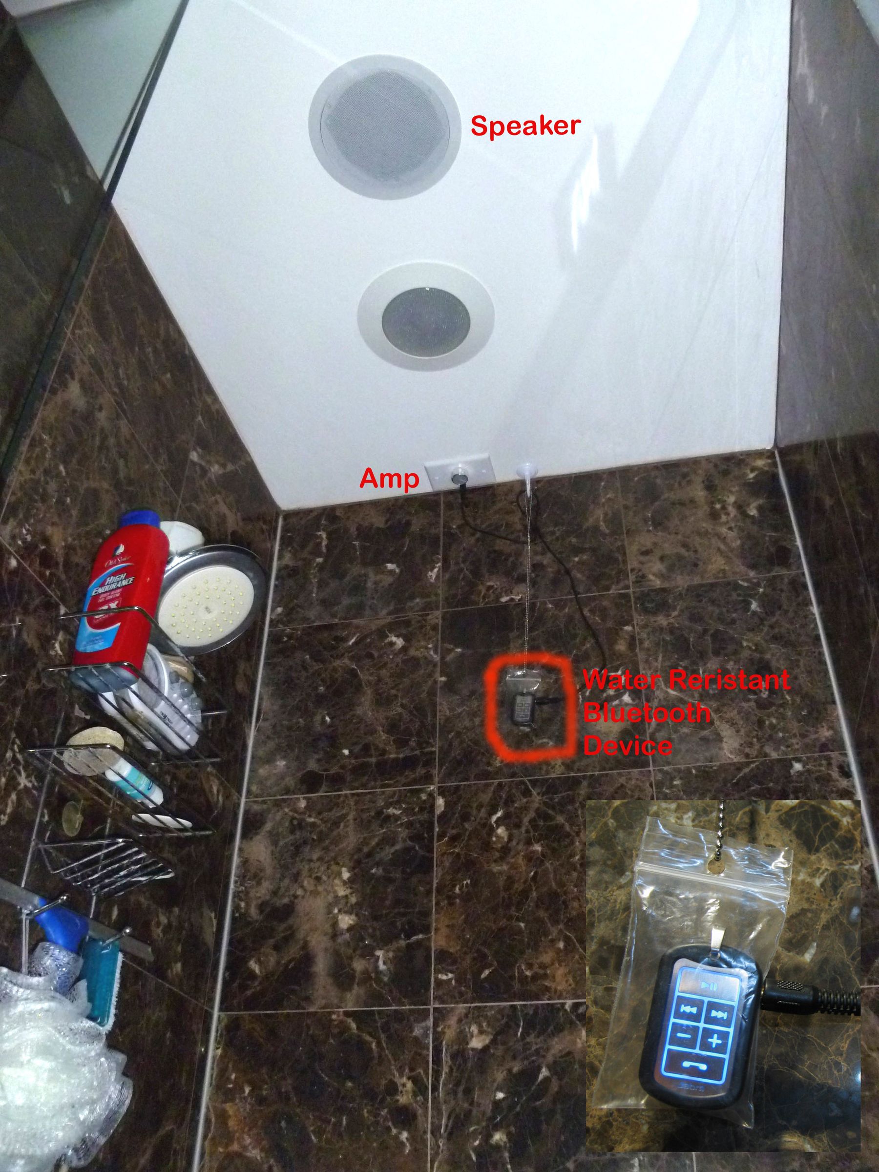 Listen & Control Audio (Music) While Showering : 4 Steps (with Pictures ...
