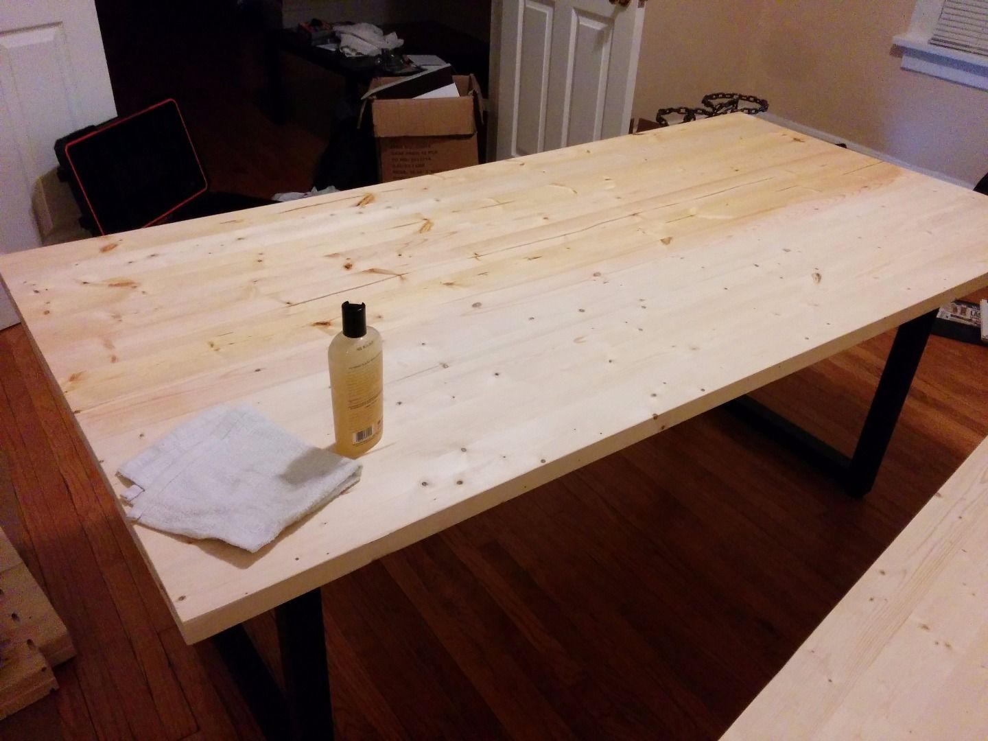 Steel and 2x4 Full Dining Table Set : 9 Steps (with Pictures ...