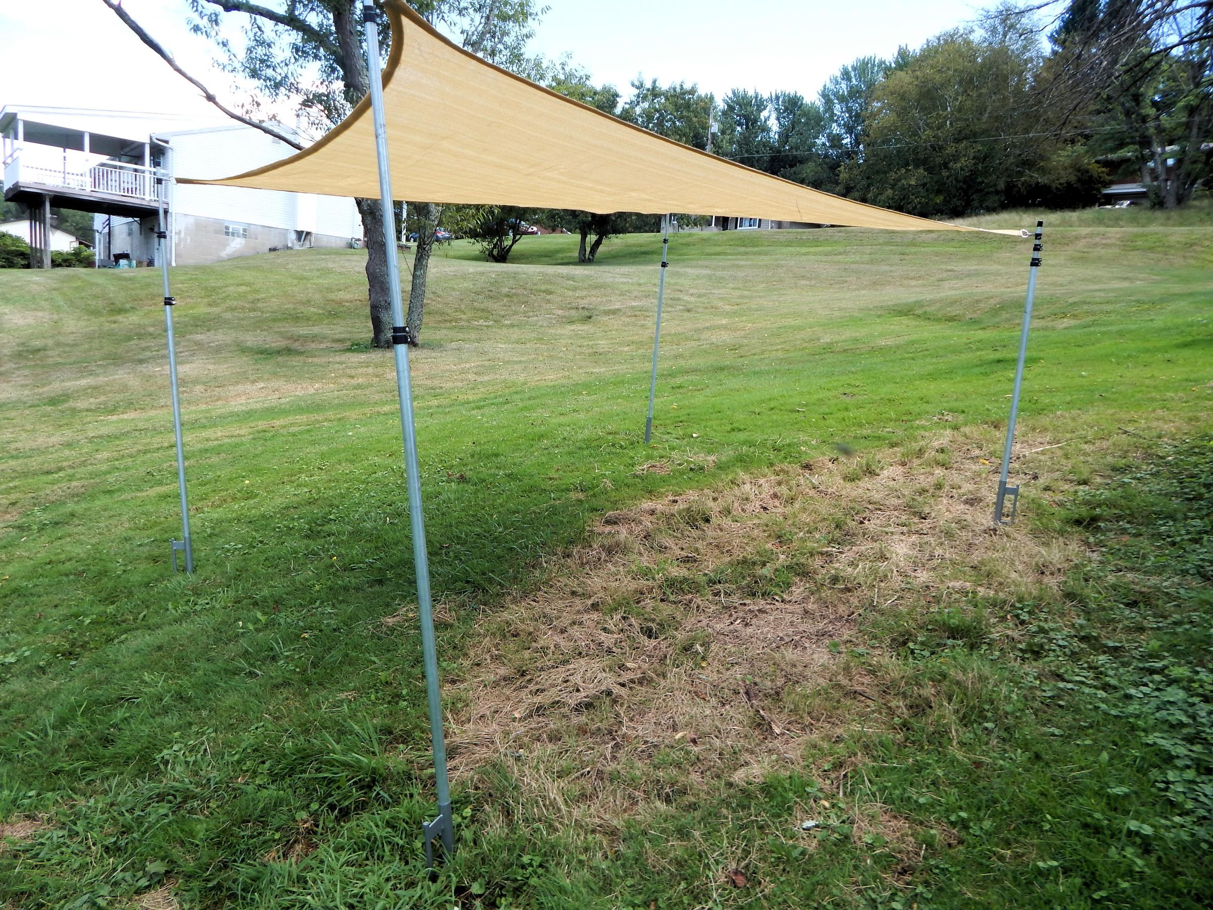 Height-Adjustable Sun Shade Made From EMT Conduit : 5 Steps - Instructables