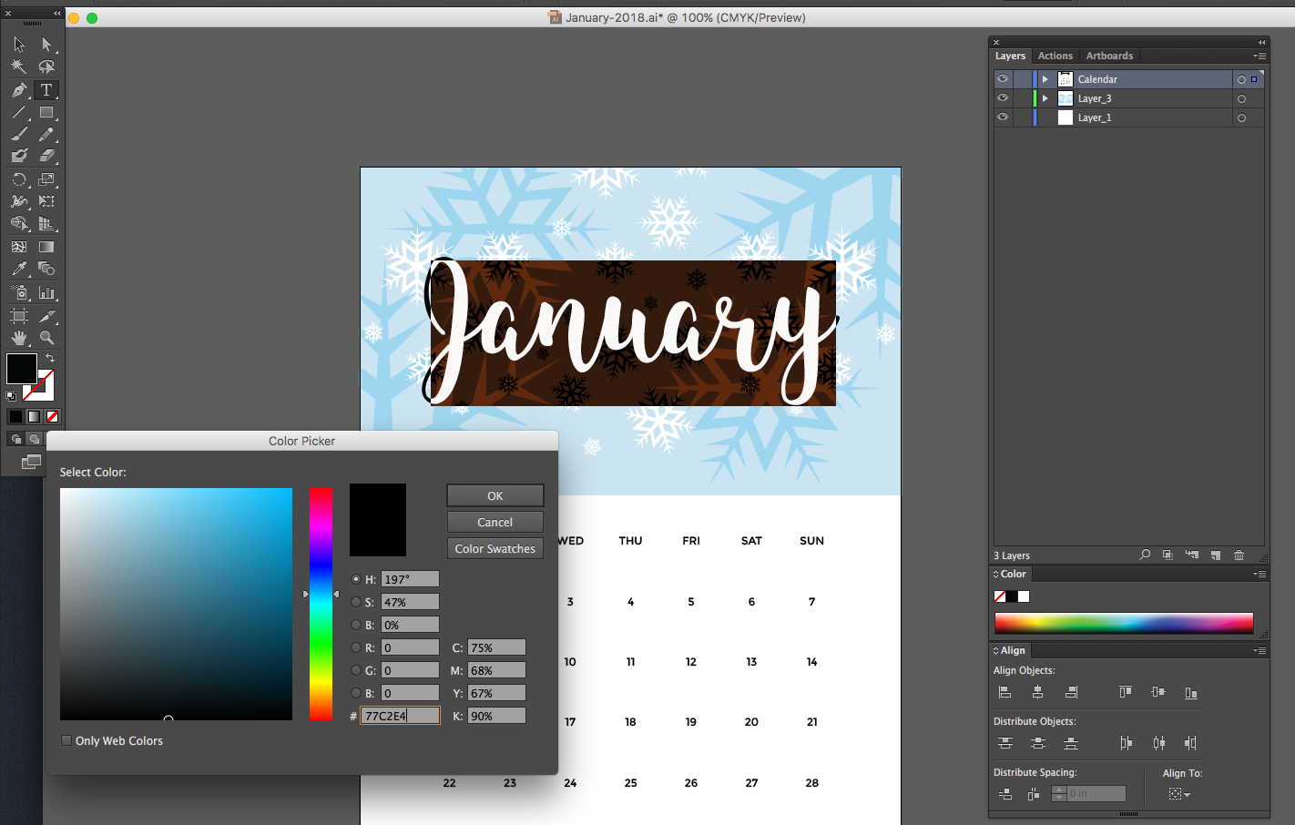 Create a Printable Calendar on Illustrator : 15 Steps (with Pictures ...