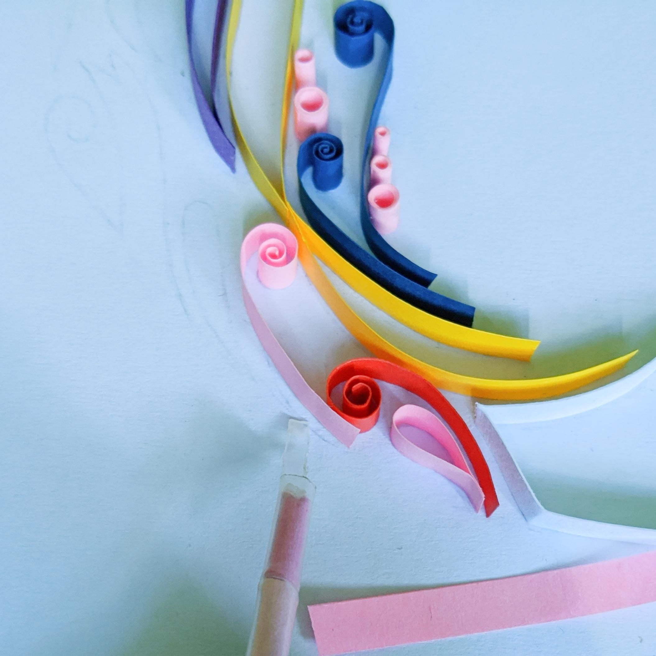 Colorful Paper Quilling Monogram G for Graduation : 4 Steps (with ...
