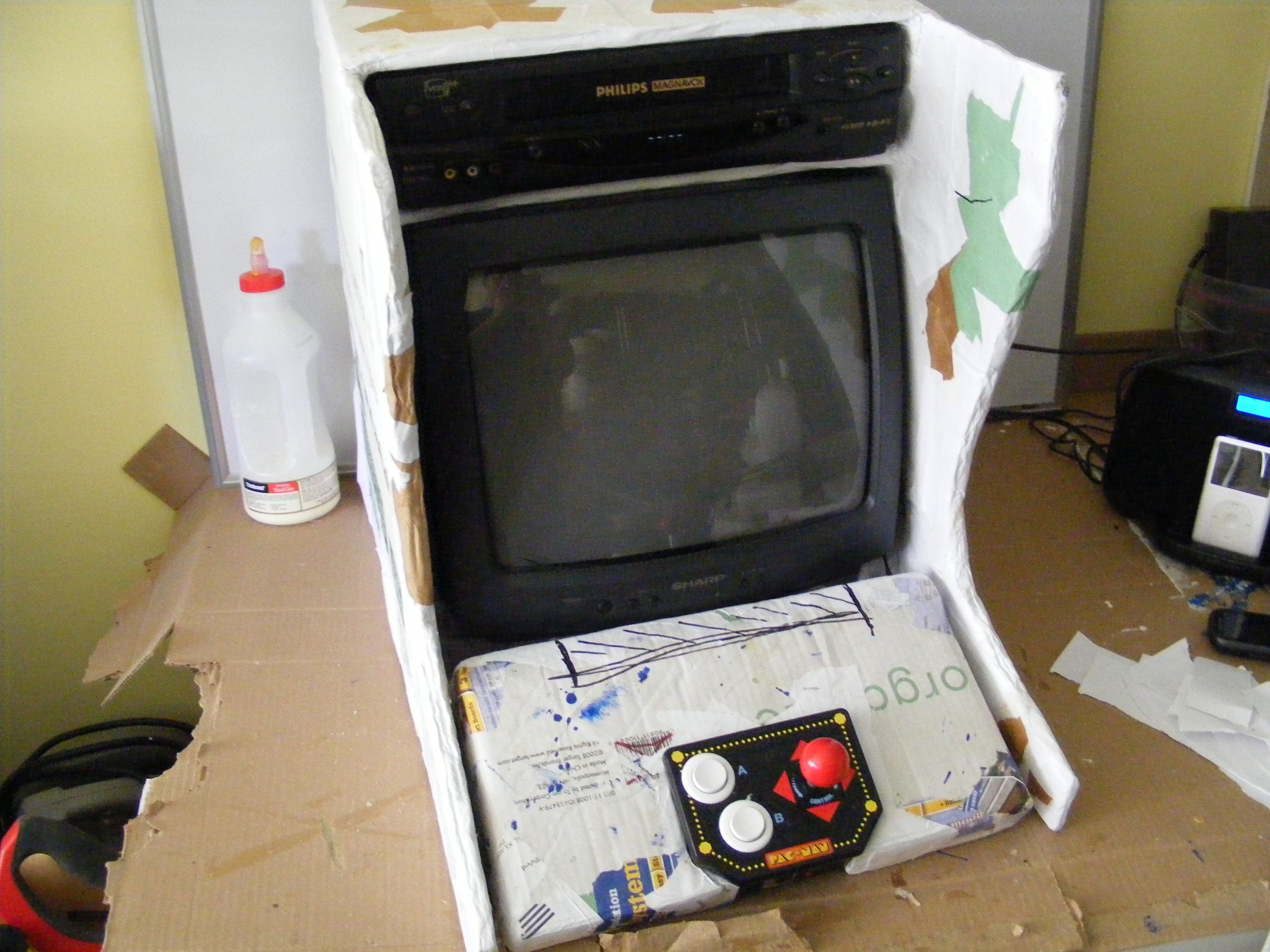 Cardboard Bar Top Arcade Game Console - Lithium Rain Recycled ...