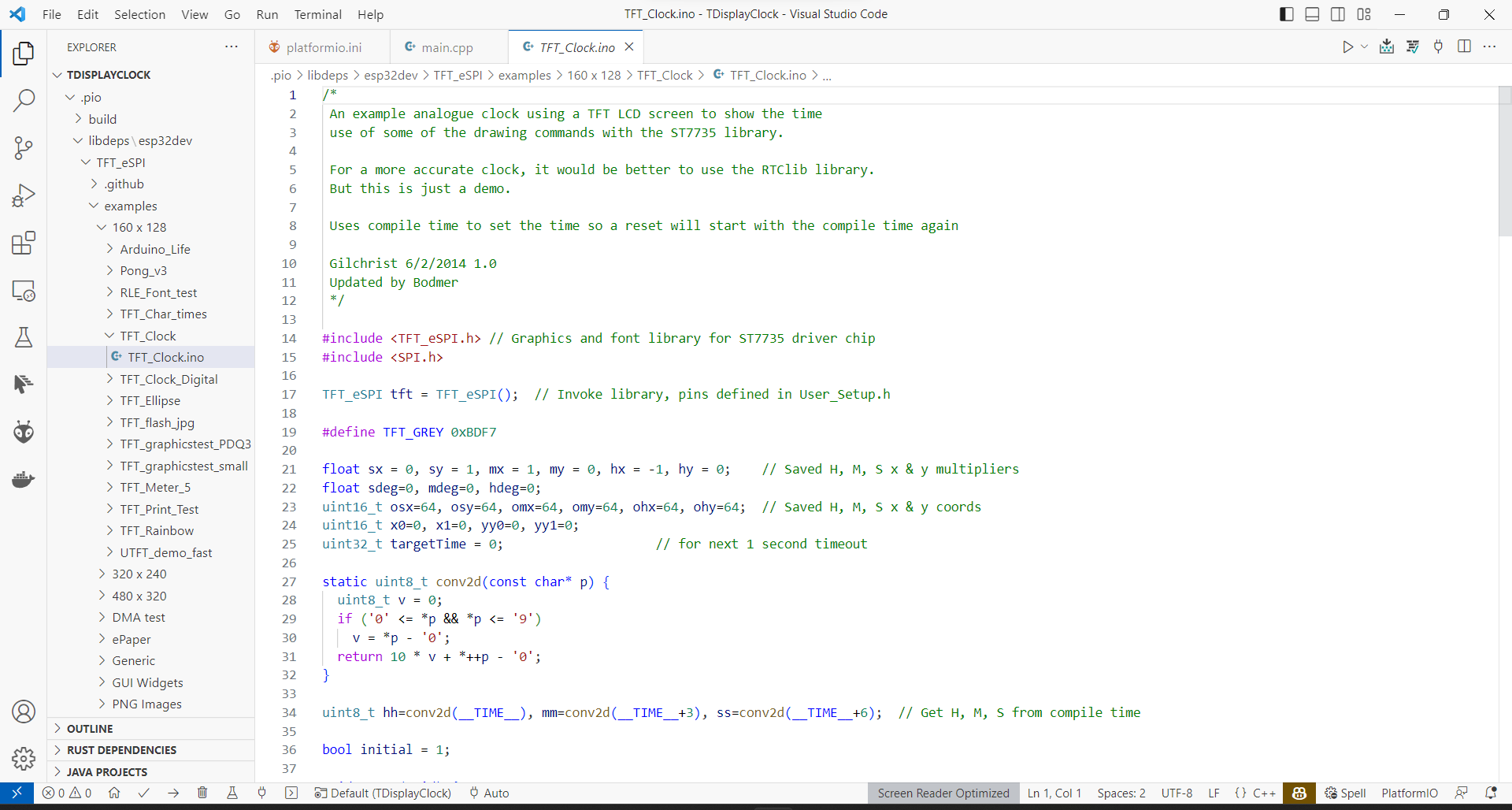 Extending a TFT_eSPI Example With TTGO T-Display Using PlatformIO, With DumbDisplay : 13 Steps ...