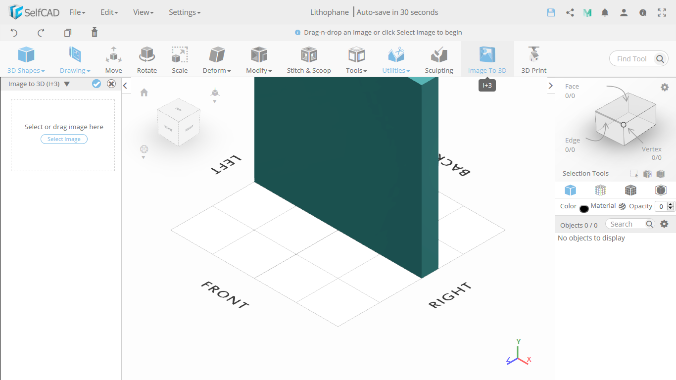 How to Model and Print Your Own Lithophane | SelfCAD : 6 Steps - Instructables