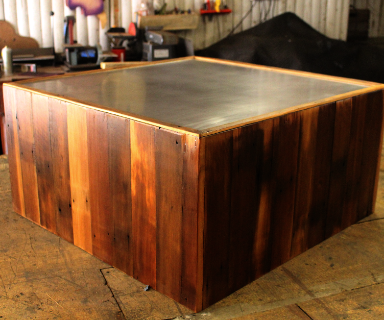 Square Reclaimed 2x4 Coffee Table With Steel Top - Instructables