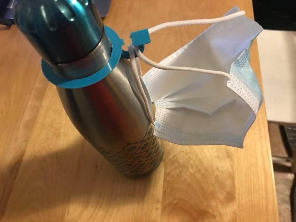 3D Printable Water Bottle Mask Holder : 3 Steps - Instructables