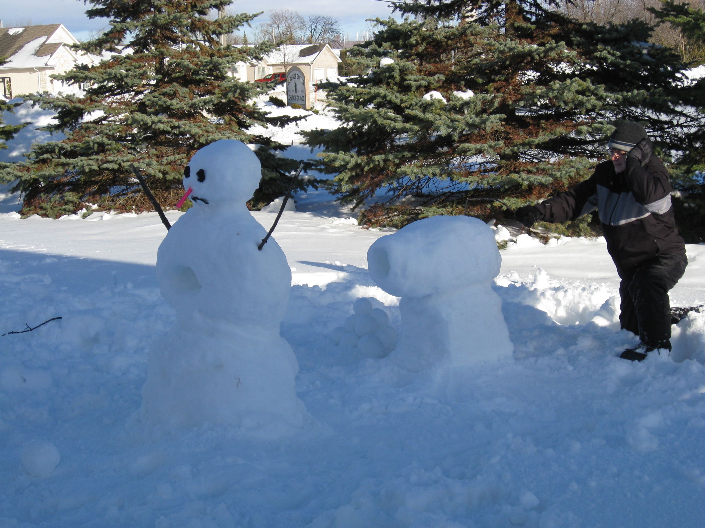 Calvin And Hobbes Real Life Snowmen