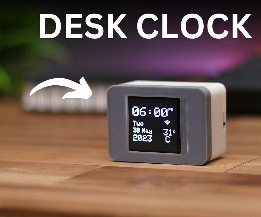 How to Make a Small Desk Clock With Weather Station : 8 Steps (with ...