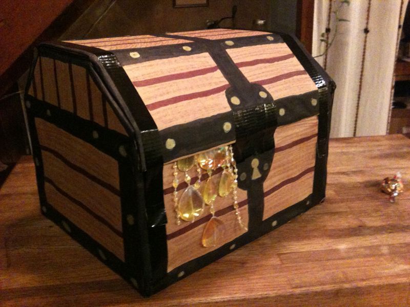 Simple Cardboard Pirate Treasure Chest Gift Box : 6 Steps (with ...