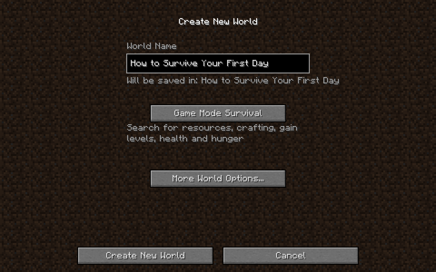 How to Survive Your First Day in Minecraft : 10 Steps (with Pictures ...