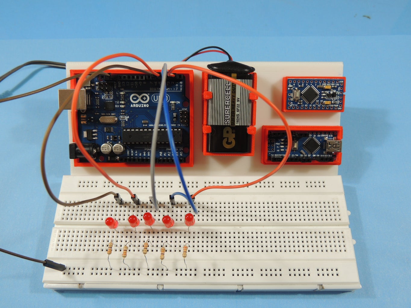 Boarduino Arduino All In One Breadboard Stand 6 Steps Instructables