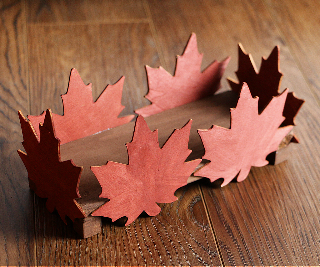 Easy Autumn Leaf Wood Riser | Using Dollar Tree Wooden Leaves : 6 Steps (with Pictures ...