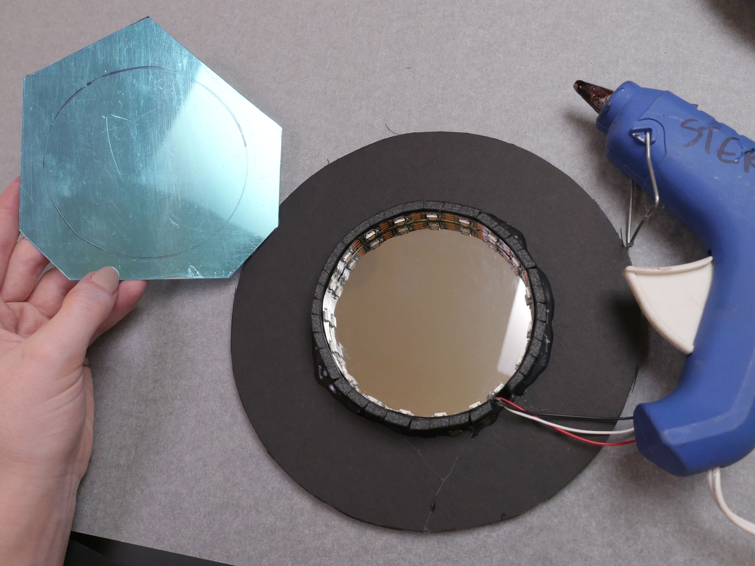 Easy Infinity Mirror With Arduino Gemma & NeoPixels : 8 Steps (with ...