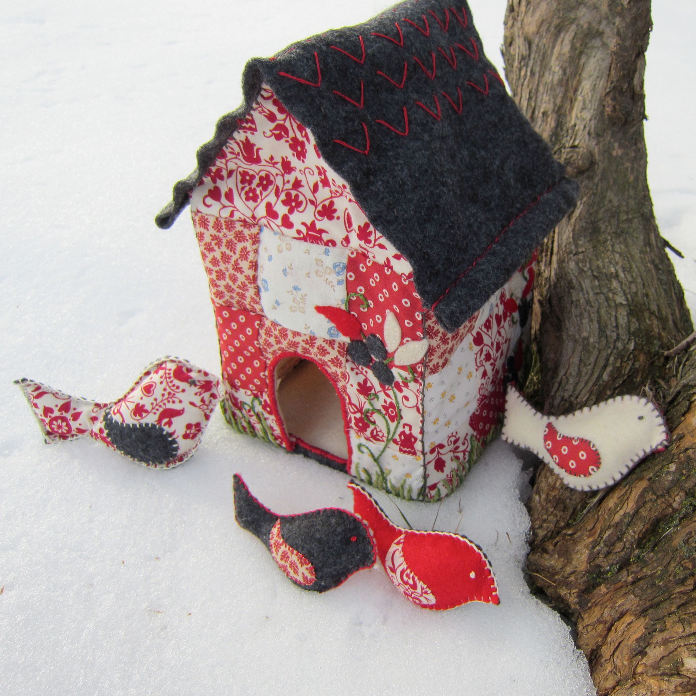 Quilted Bird House With Toy Bird Rattles : 12 Steps (with Pictures ...