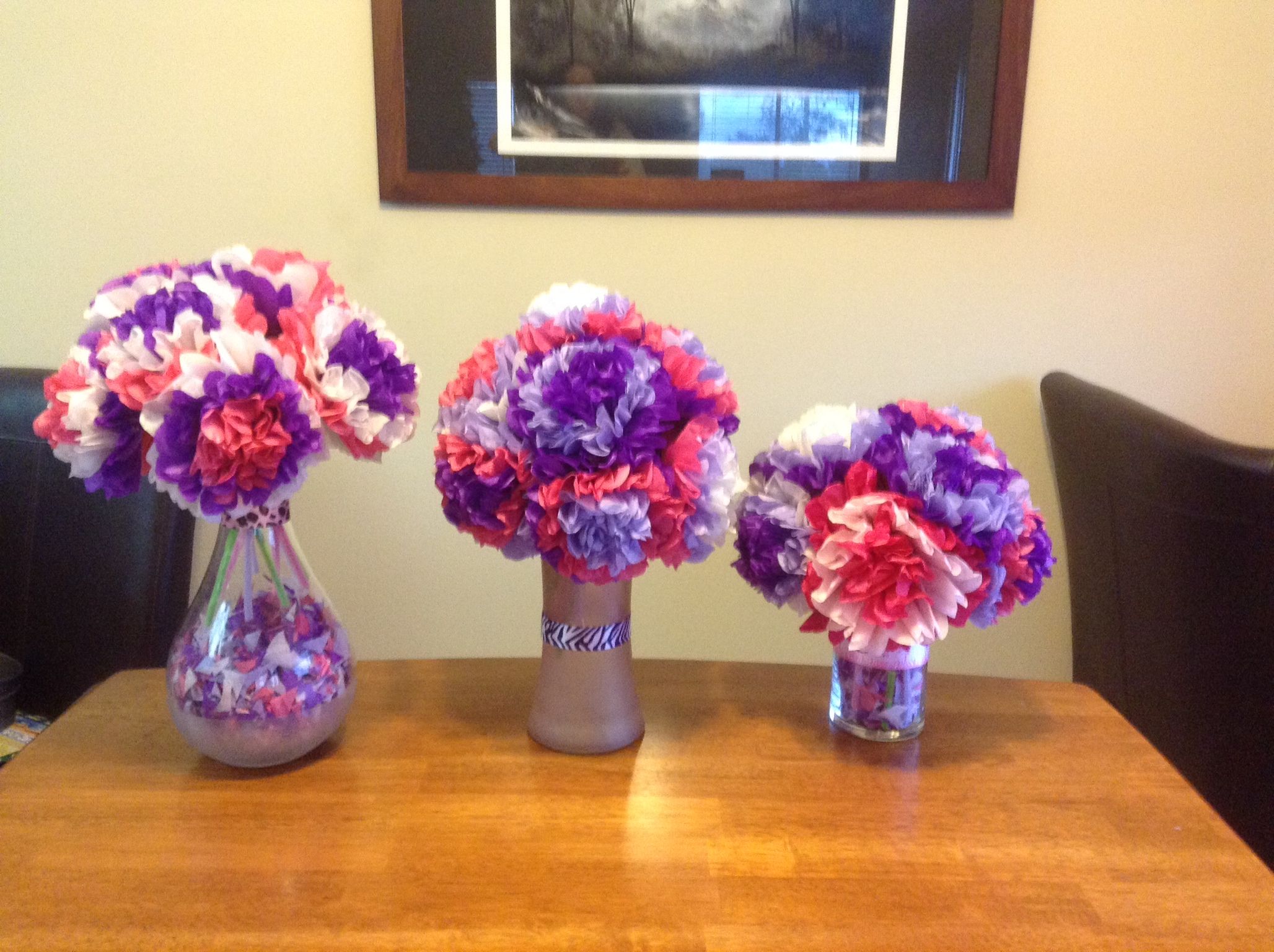 Tissue Paper Flowers Centerpieces
