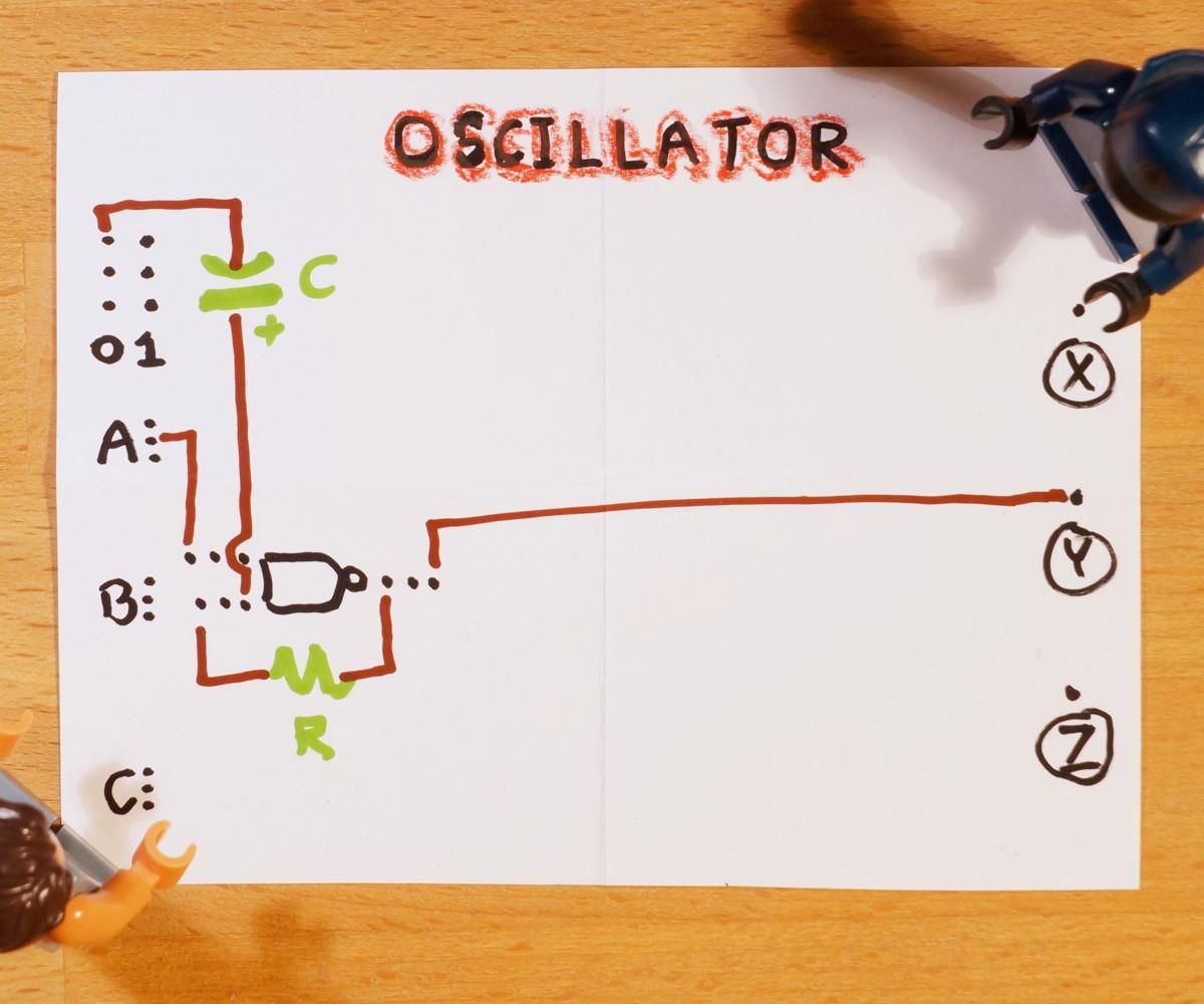 Making an Oscillator With LogicBoard From MH-EDU-Electronics : 7 Steps - Instructables