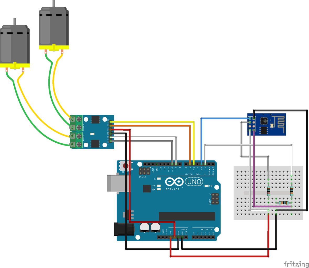 Widc Wi Fi Controlled Fpv Robot With Arduino Esp8266 And Dc Motors 10 Steps With