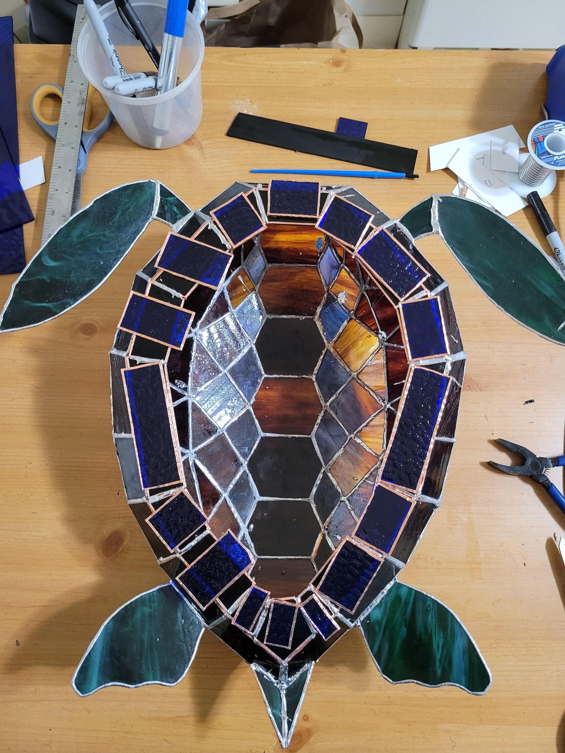 Stained Glass Sea Turtle Lamp : 27 Steps (with Pictures) - Instructables