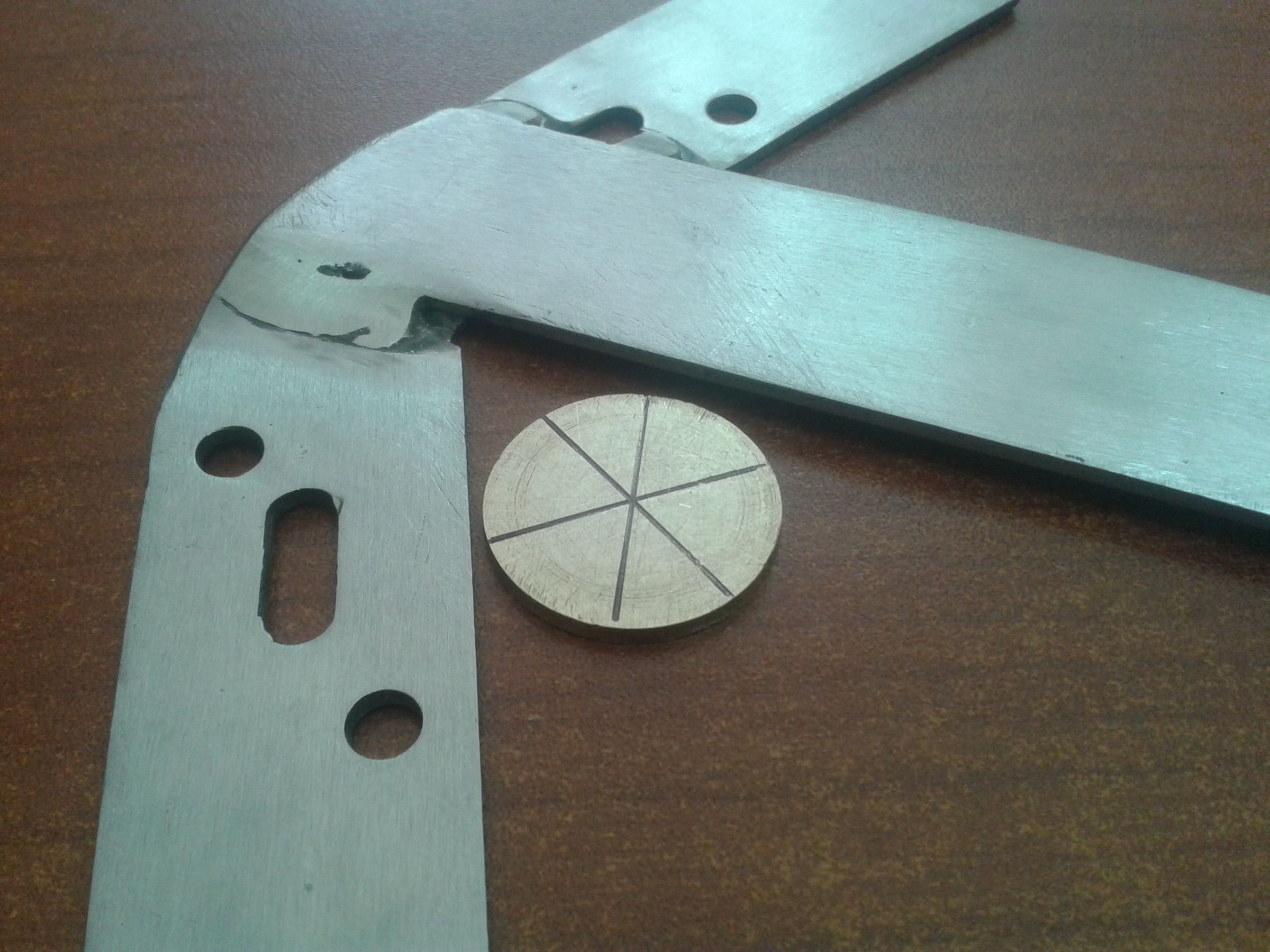 DIY Circle Center Finder Tool, Stainless Steel Made : 4 Steps (with ...