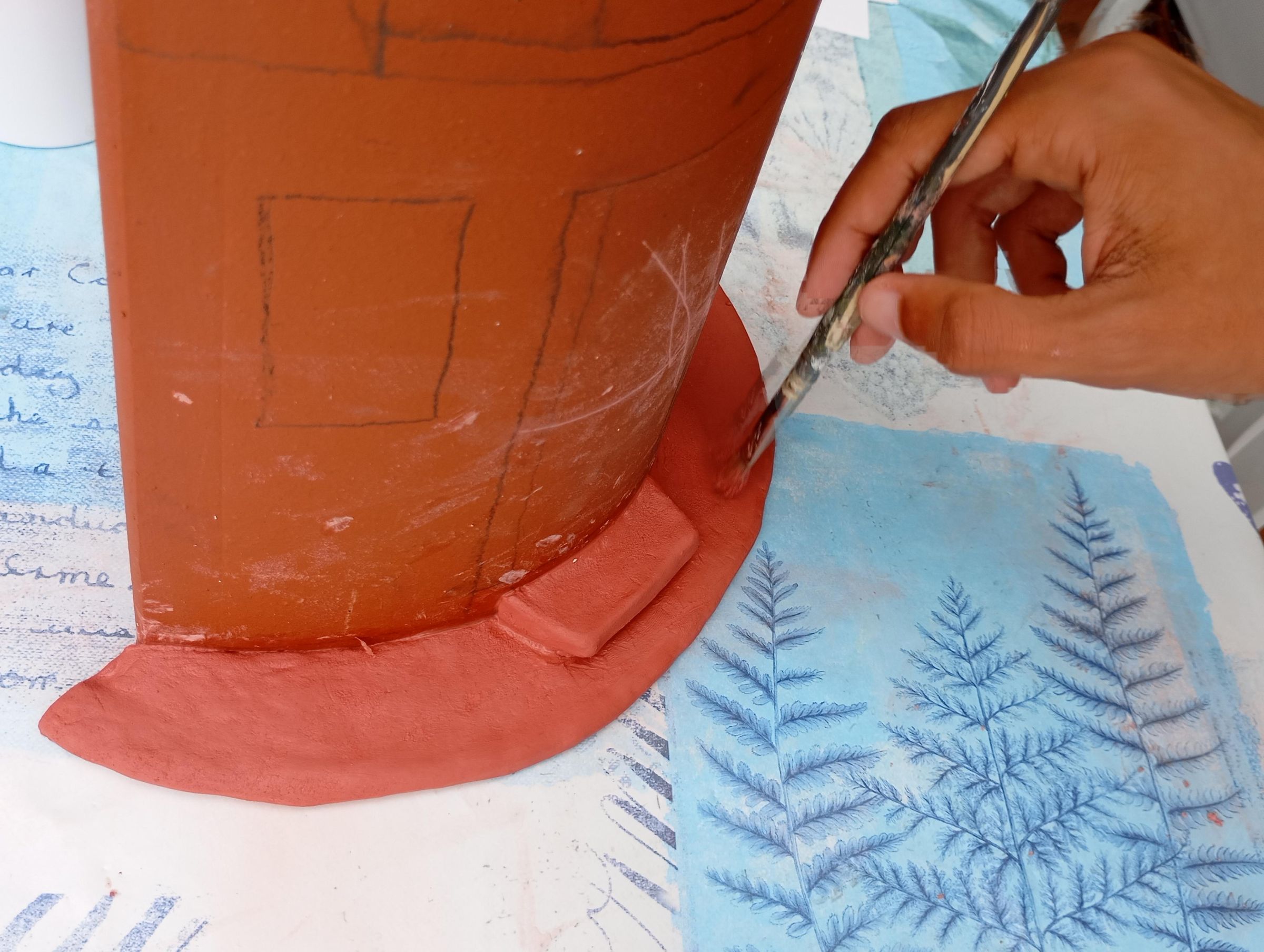 How to Sculpt a Traditional Village House in Clay on a Roof Tile – a ...