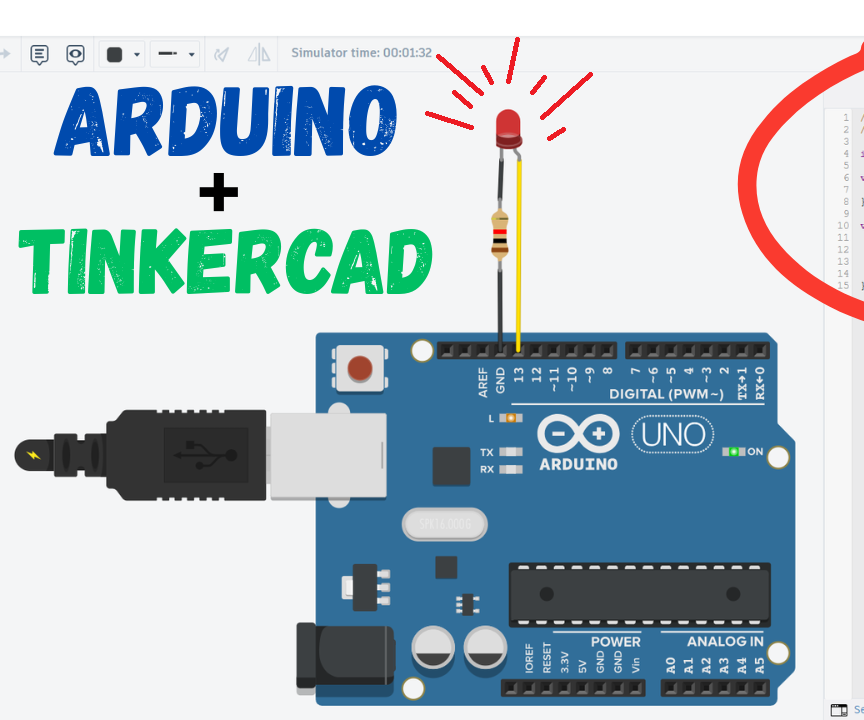 TinkerCAD & Arduino - Simple LED Blink Project - Instructables
