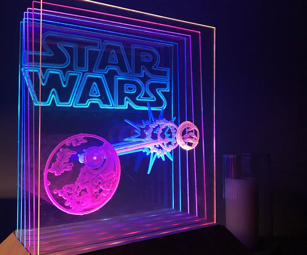 Animated Star Wars CNC LED Lamp Arduino Controlled : 10 Steps (with ...