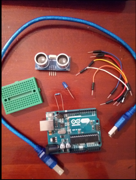 Simple Project With the Ultrasonic Sensor (HC-SR04) +LED -Arduino ...