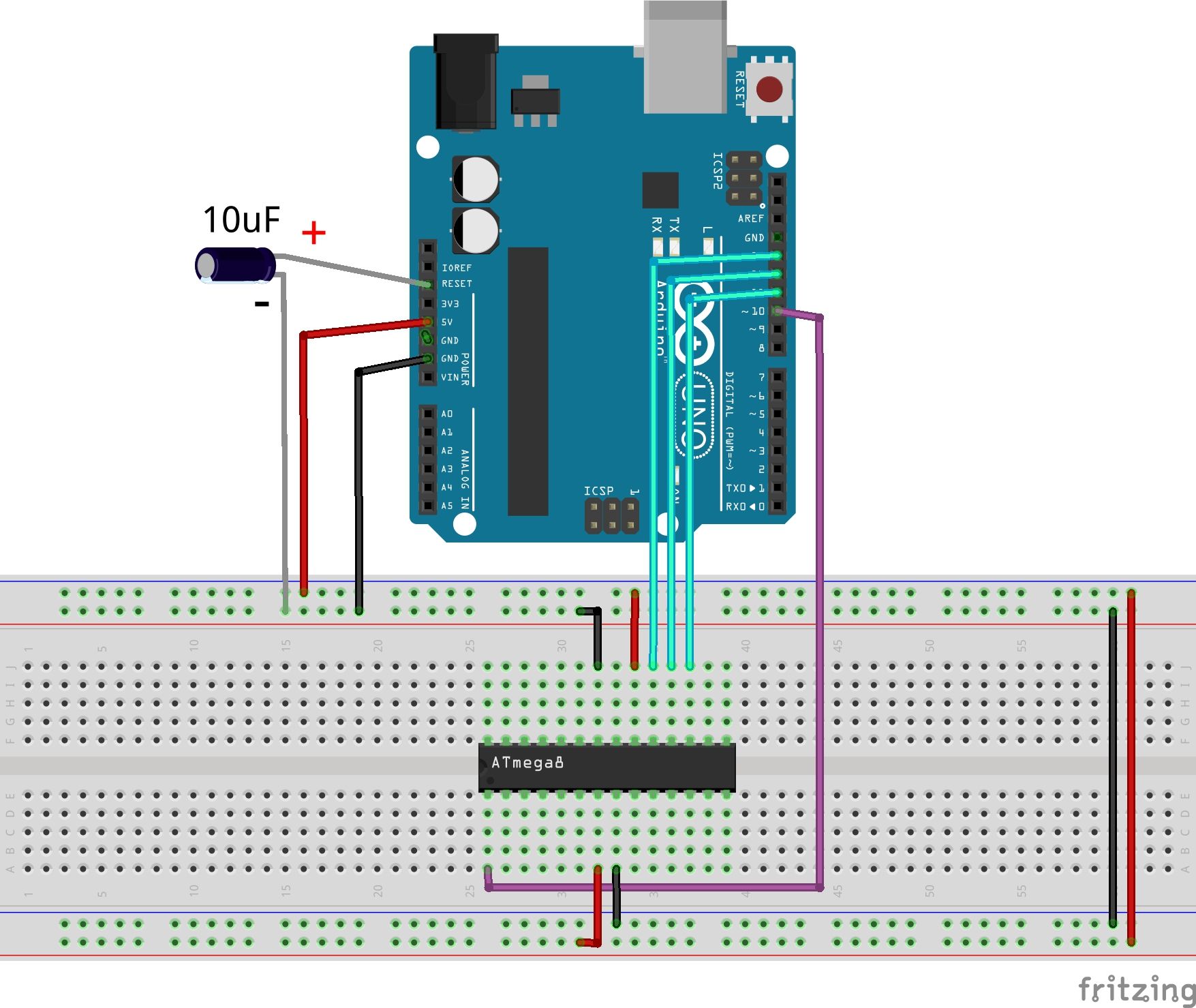 ATmega8 As Arduino (using Internal 8Mhz Crystal) : 7 Steps (with ...