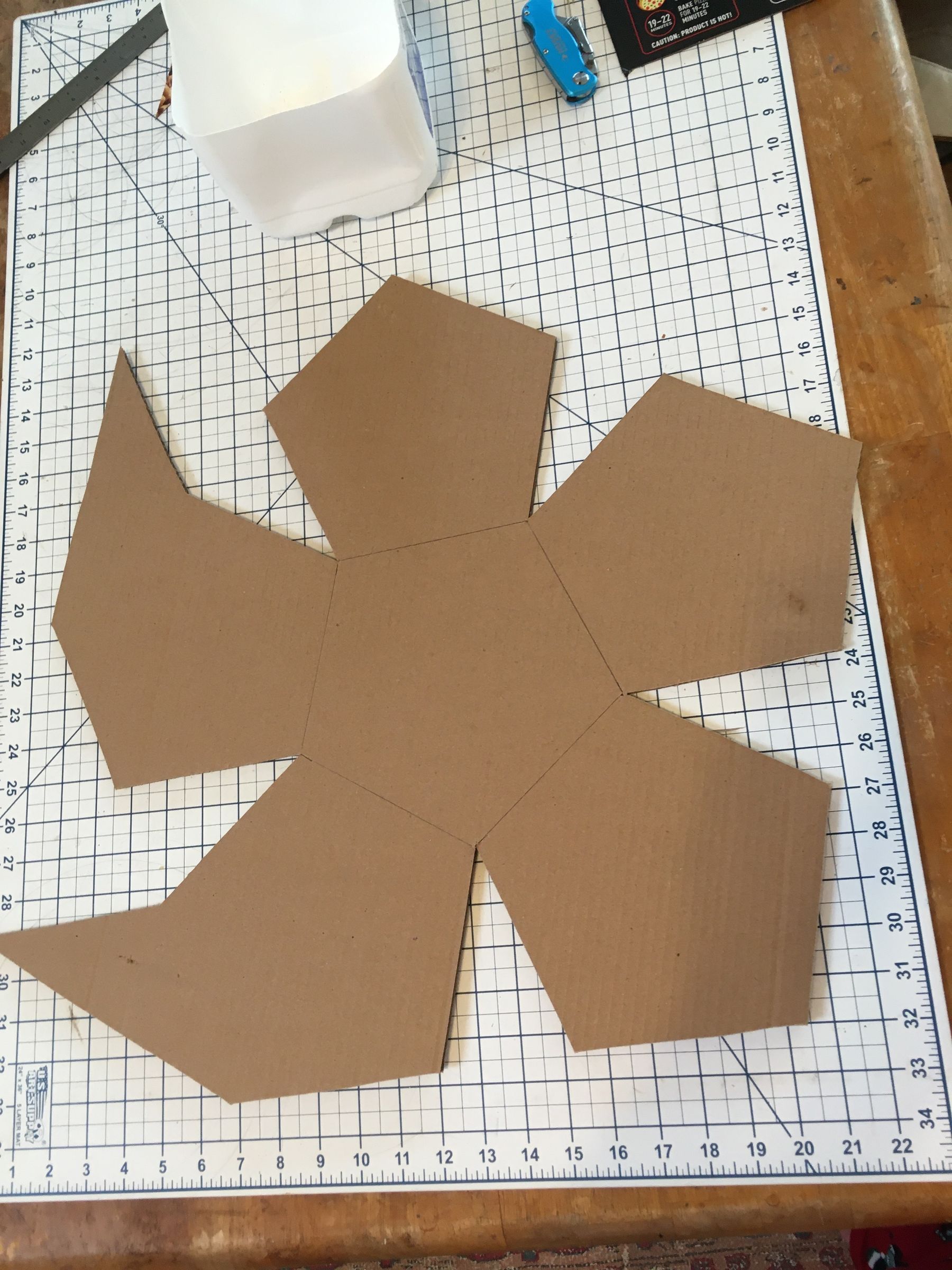 Geometric, Pentagonal Planter From Cardboard and a Plastic Bottle : 10 ...