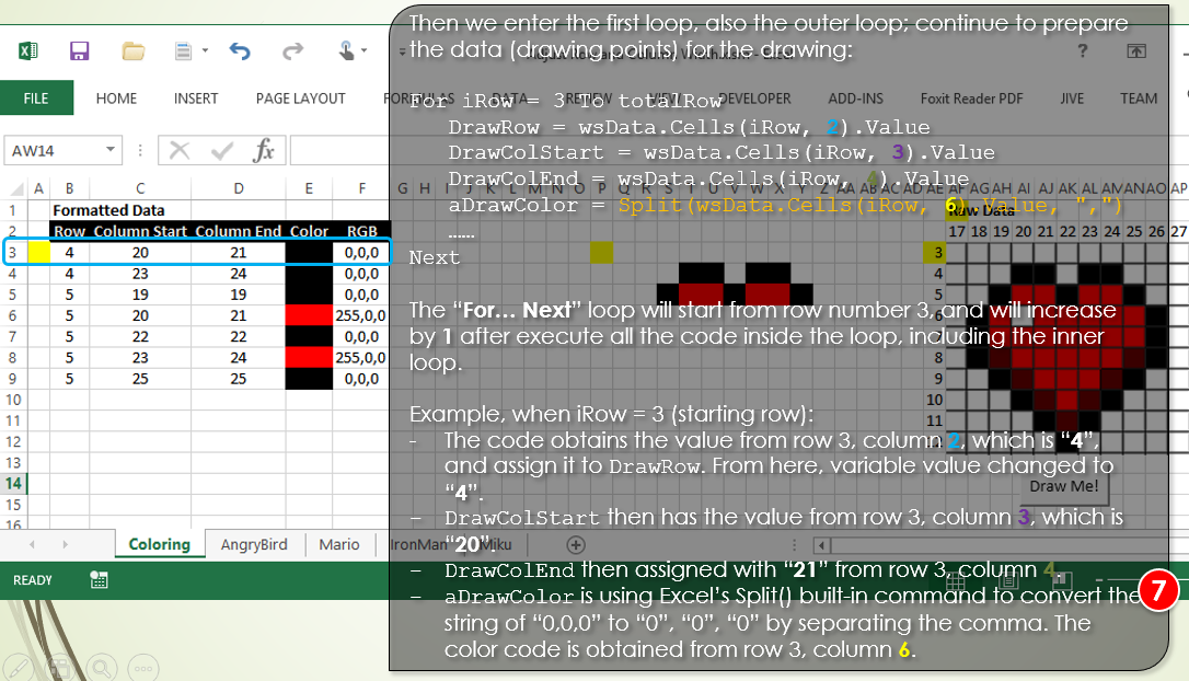 Learn to Code: Pixel Art Drawing With Microsoft Excel : 13 Steps ...